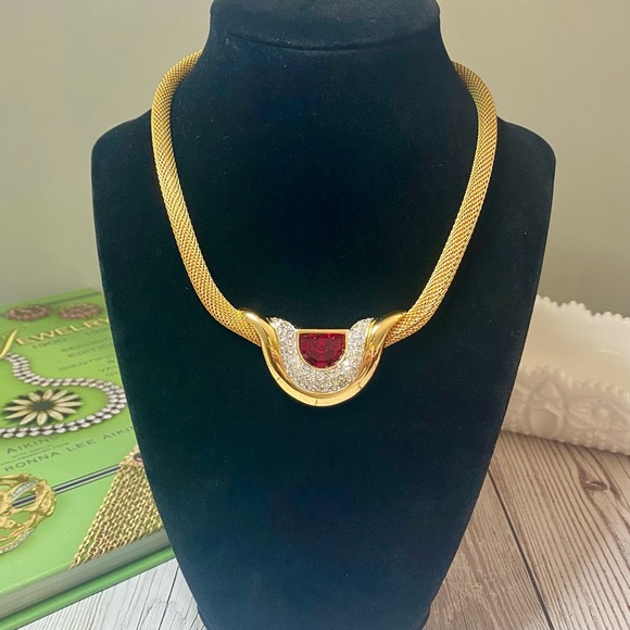 Swarovski | Jewelry | Vintage Rare Sal Early Swarovski Red Headlight ...